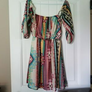 Everly | Dresses | Everly Colorful Dress | Poshmark